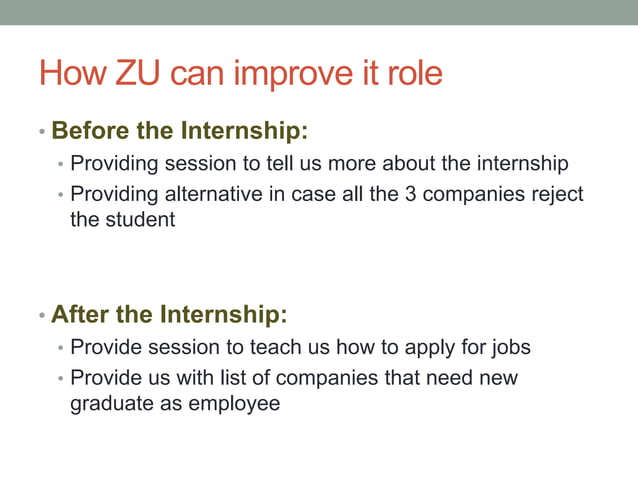 Internship final presentation | PPTX