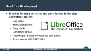 Internship final presentation Mohamed | ODP