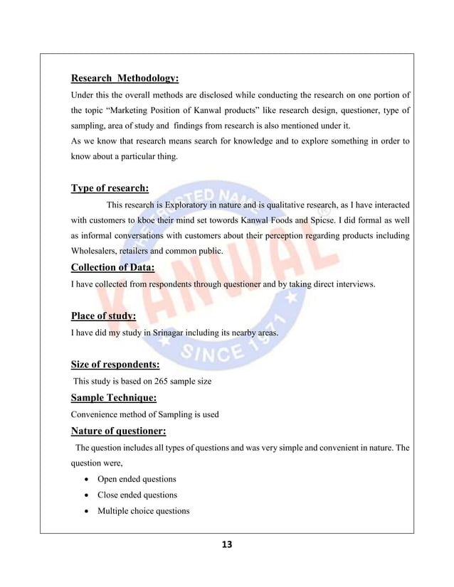 KANWAL FOODS AND SPICES PVT.LTD( JAMMU AND KASHMIR) | PDF | Commodities ...
