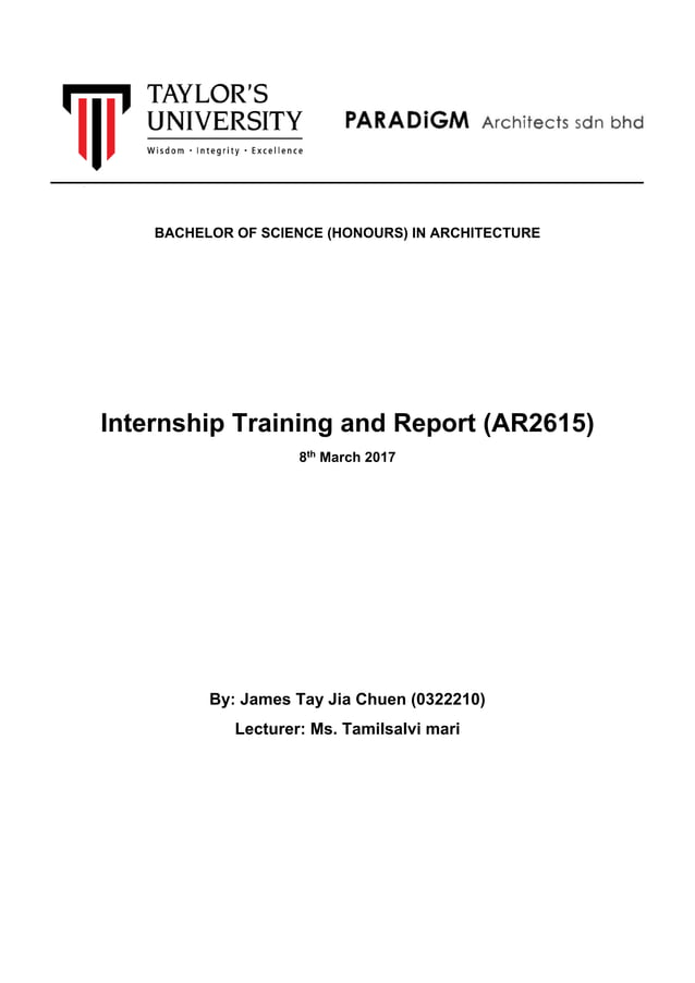 Internship final report 2017 | PDF