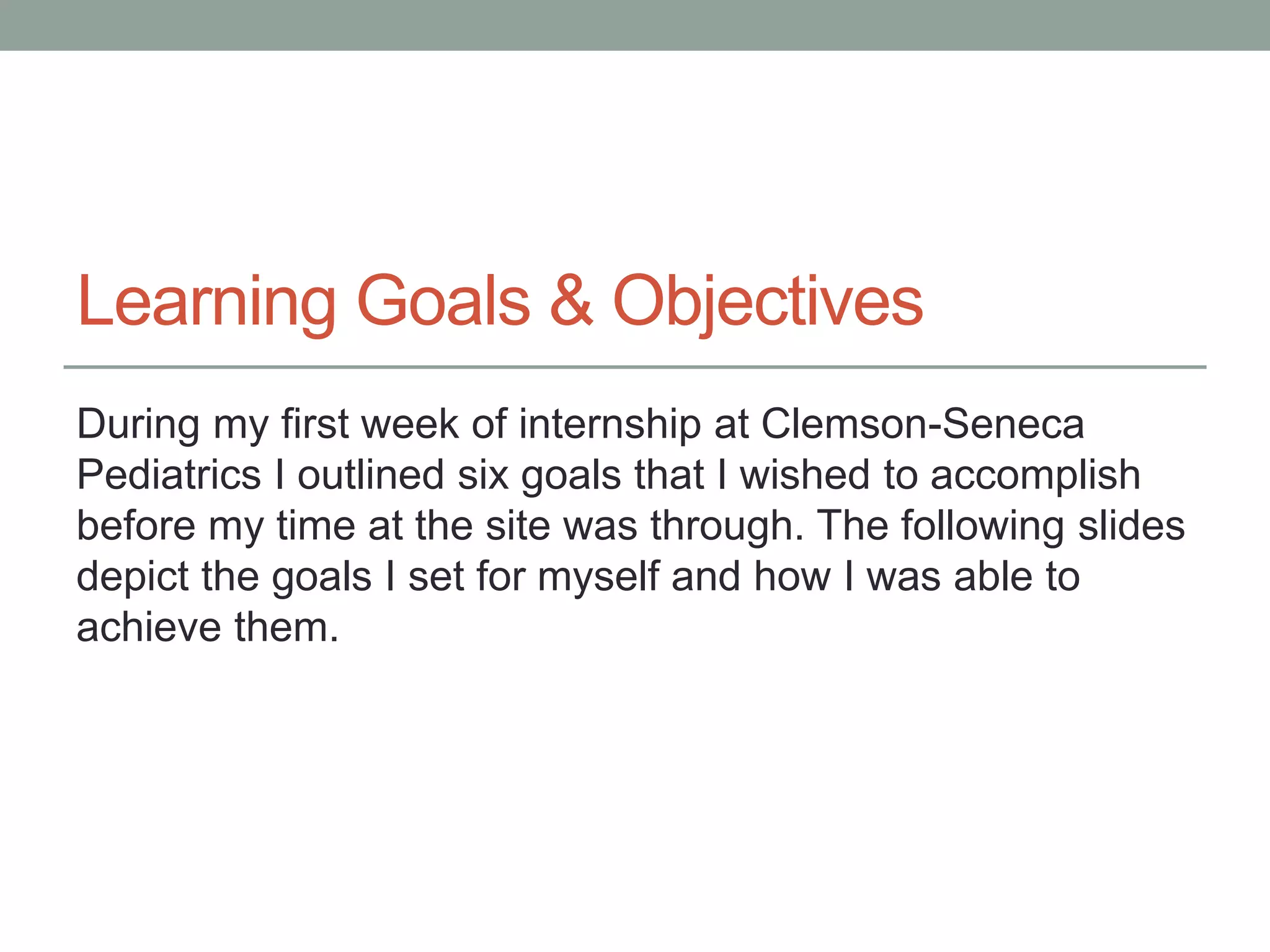 Internship goals | PPTX