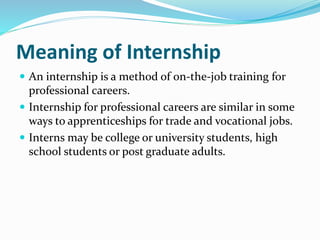 Internship in teaching | PPT
