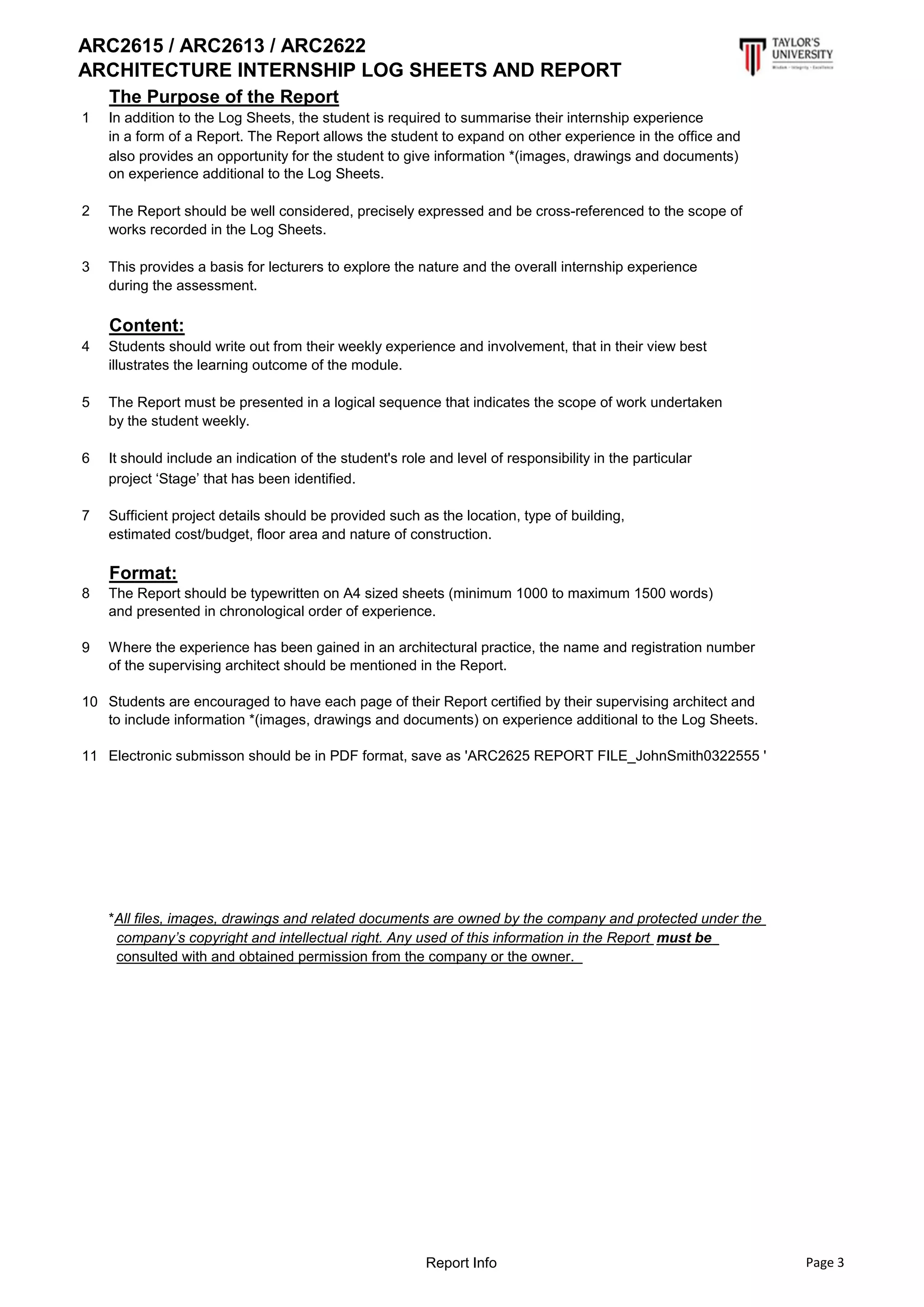 Internship log sheets | PDF