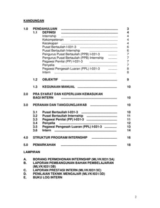 MANUAL INTERNSHIP PEGAWAI LATIHAN VOKASIONAL VOCATIONAL TRAINING ...