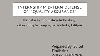 Internship mid-term defense.presentation | PPTX