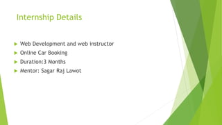 Internship on web development | PPTX