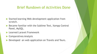 Internship on web development | PPTX