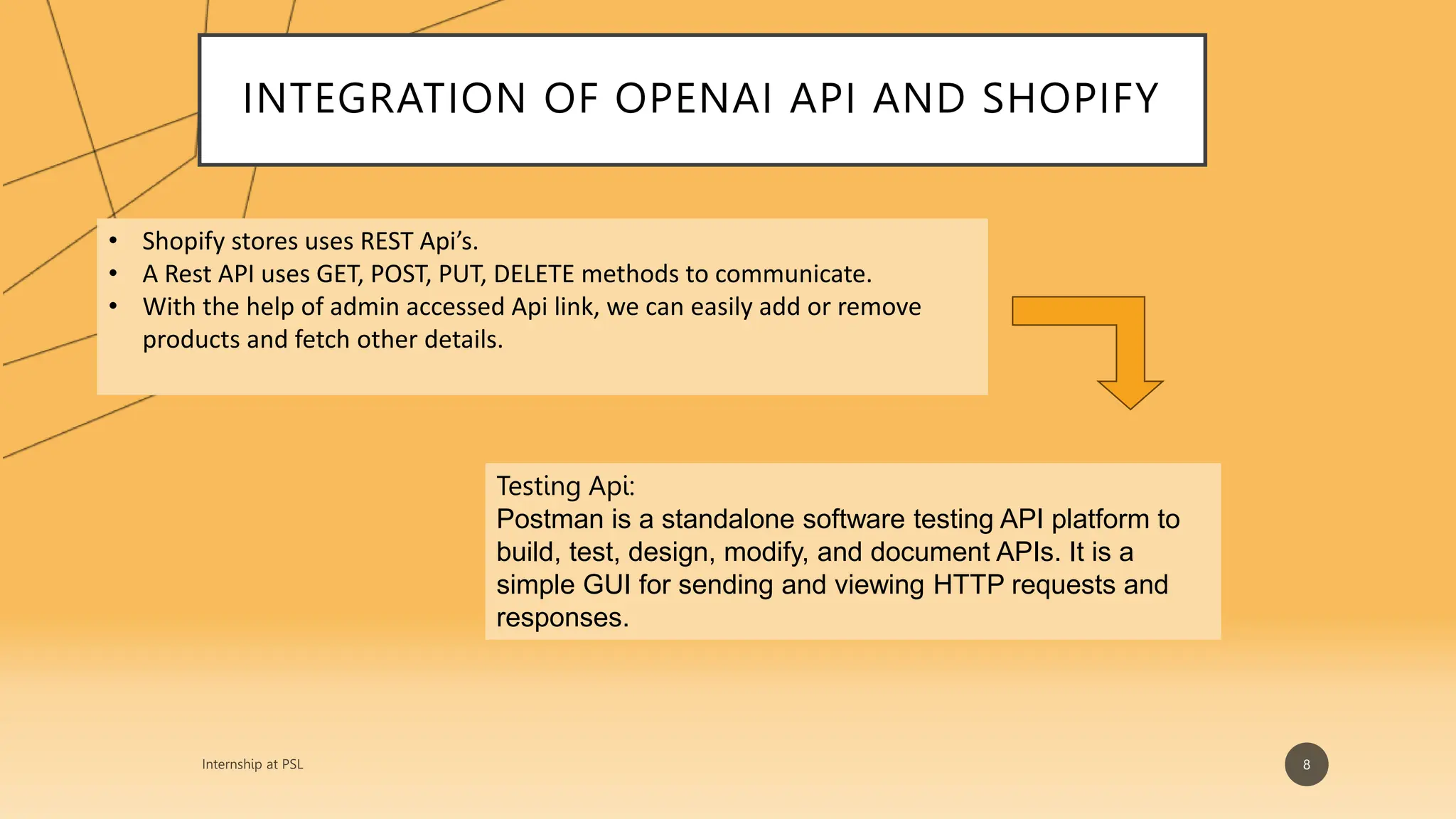 Internship_p.pptx the development of chatbot using OpenAI API | PPTX