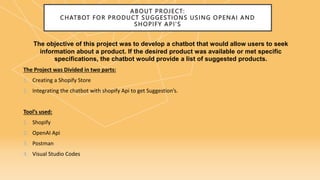 Internship_p.pptx the development of chatbot using OpenAI API | PPTX