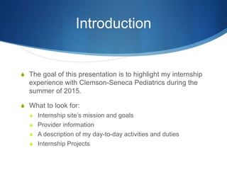 Internship power point | PPTX