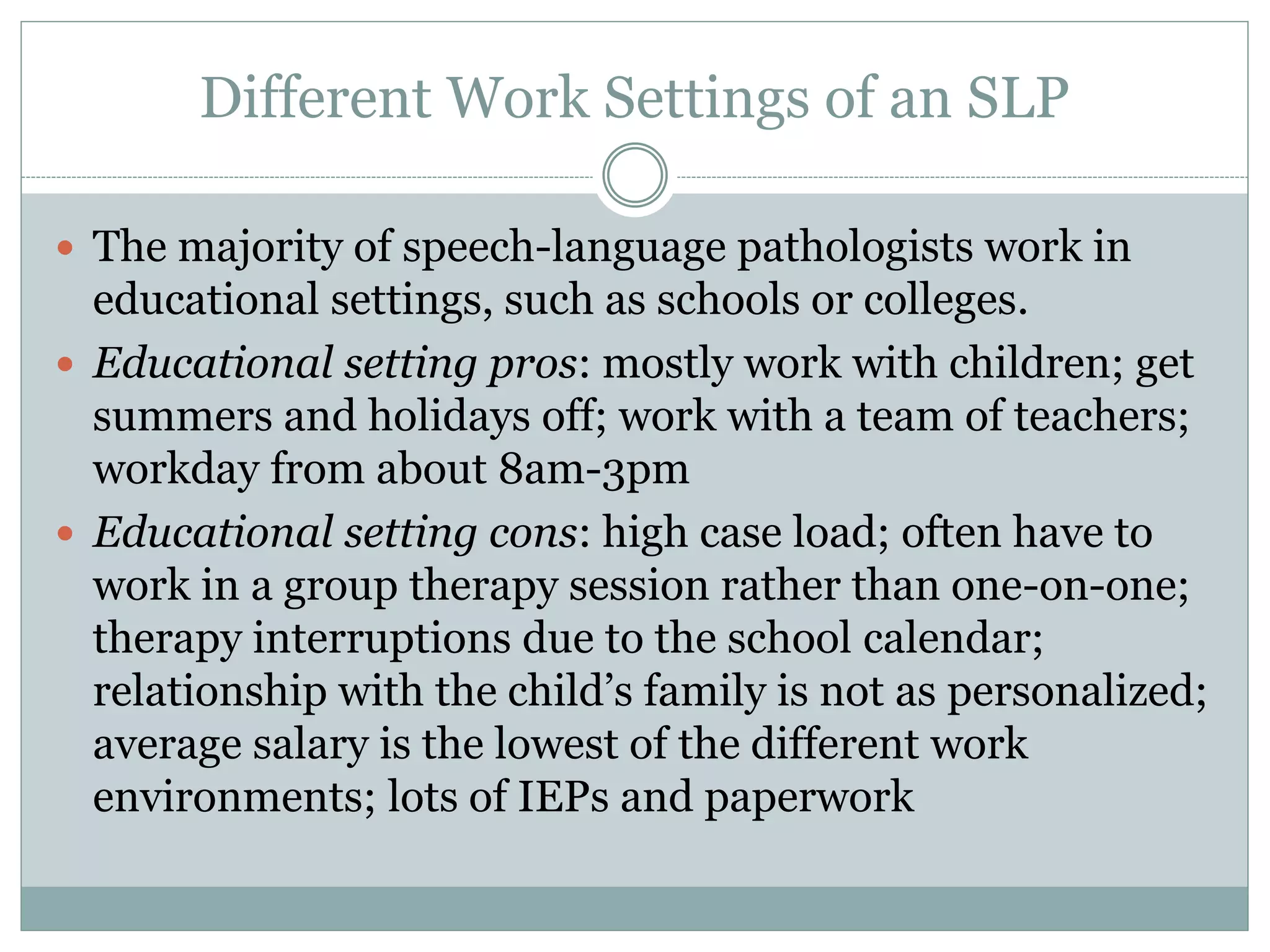 Speech Therapy Internship PowerPoint | PPTX