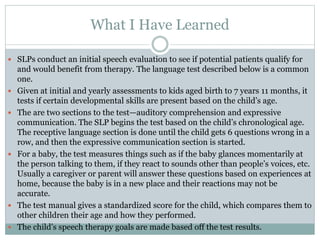 Speech Therapy Internship PowerPoint | PPTX