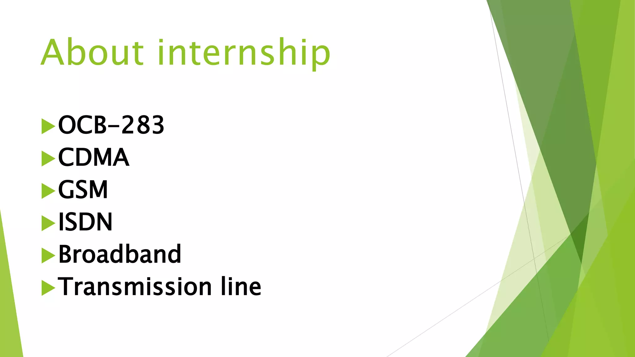 Internship ppt on bsnl | PPTX