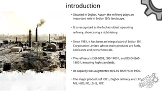 internship ppt at digboi oil refinery Assam | PPTX