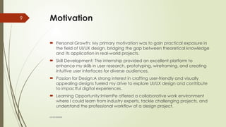 internship report on ui ux design for internship 4 weeks | PPTX