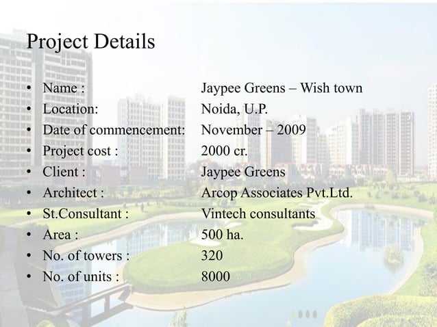 Summer Internship in Jaypee Group | PPT