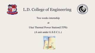 Internship PPT ukai thermal power station .pptx