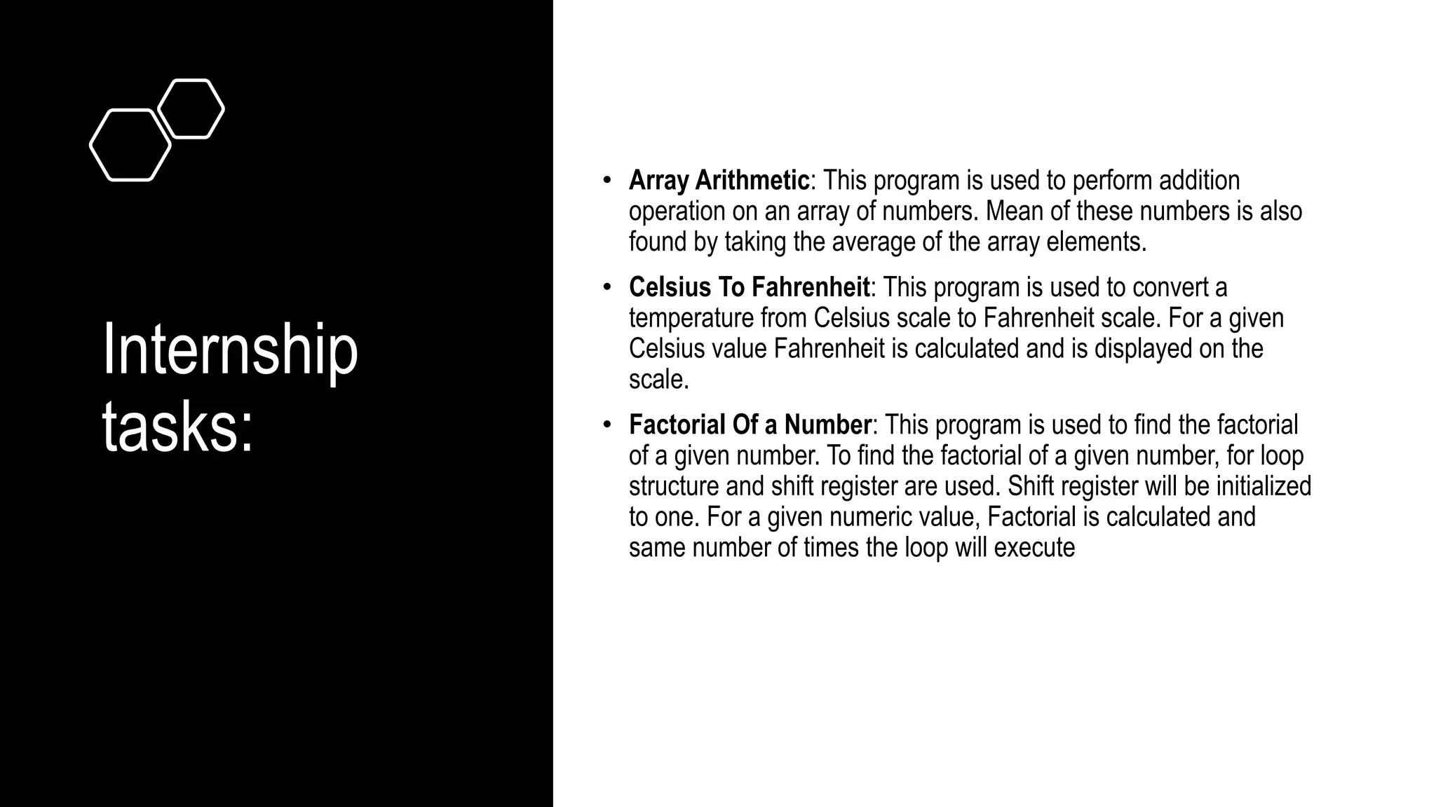 industrial internship presentation | PPTX