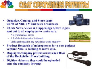 NBC Internship Presentation | PPT