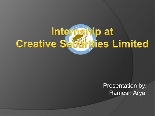 Internship presentation | PPTX