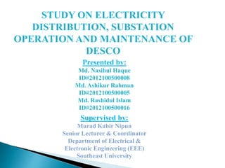 Electrical and Electronics Engineering (EEE Internship presentation | PPTX