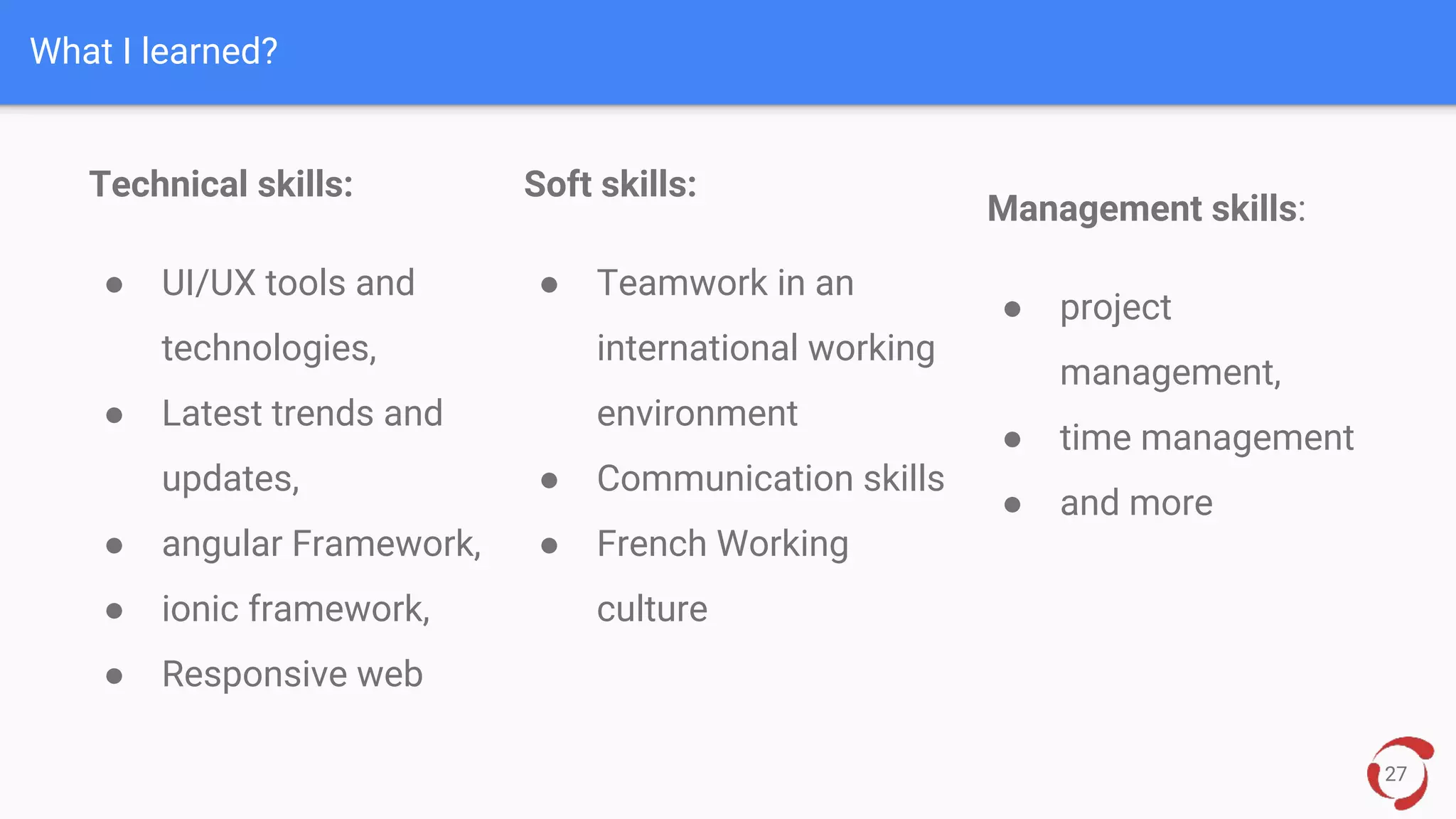 Final Internship presentation | PDF