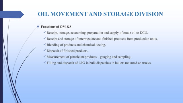 Internship presentation (iocl) | PPTX