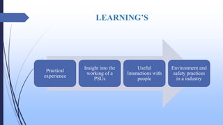 Internship presentation (iocl) | PPTX