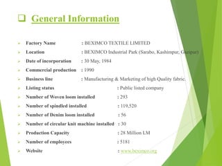 Internship Presentation on Beximco Textile Ltd.pptx