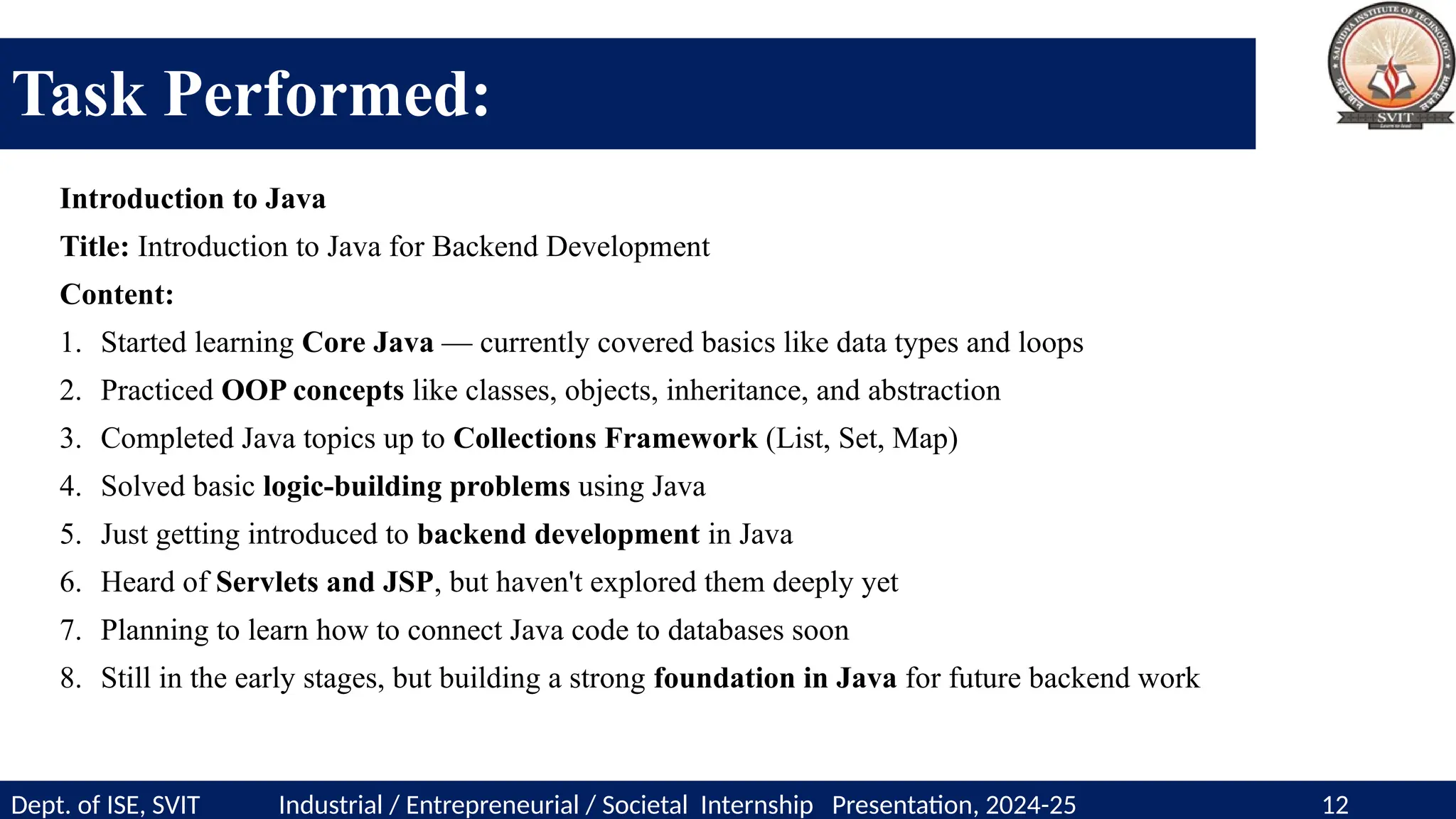 Internship Presentation An Template Pptx