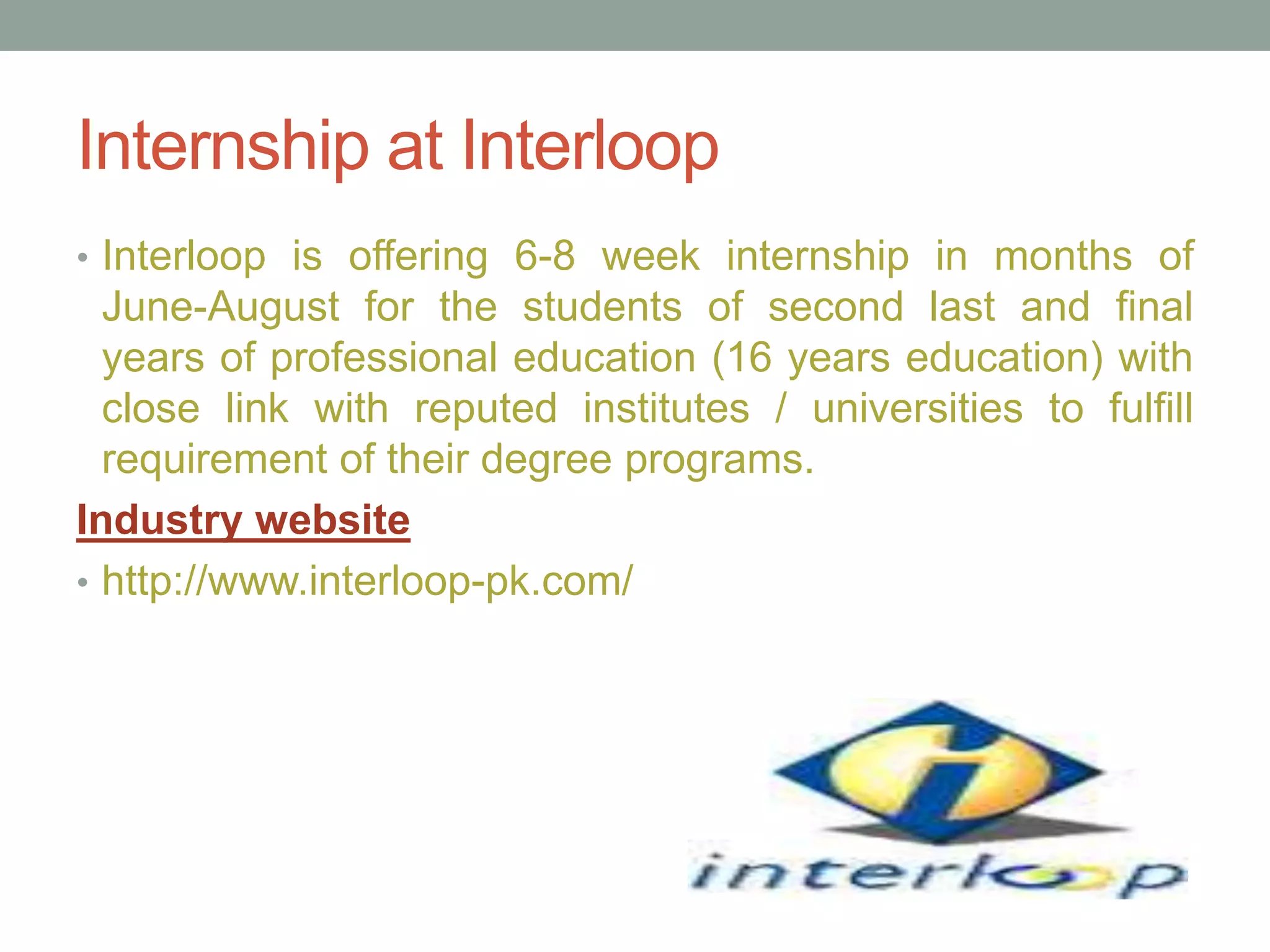 Internship presentation university compitition | PPTX