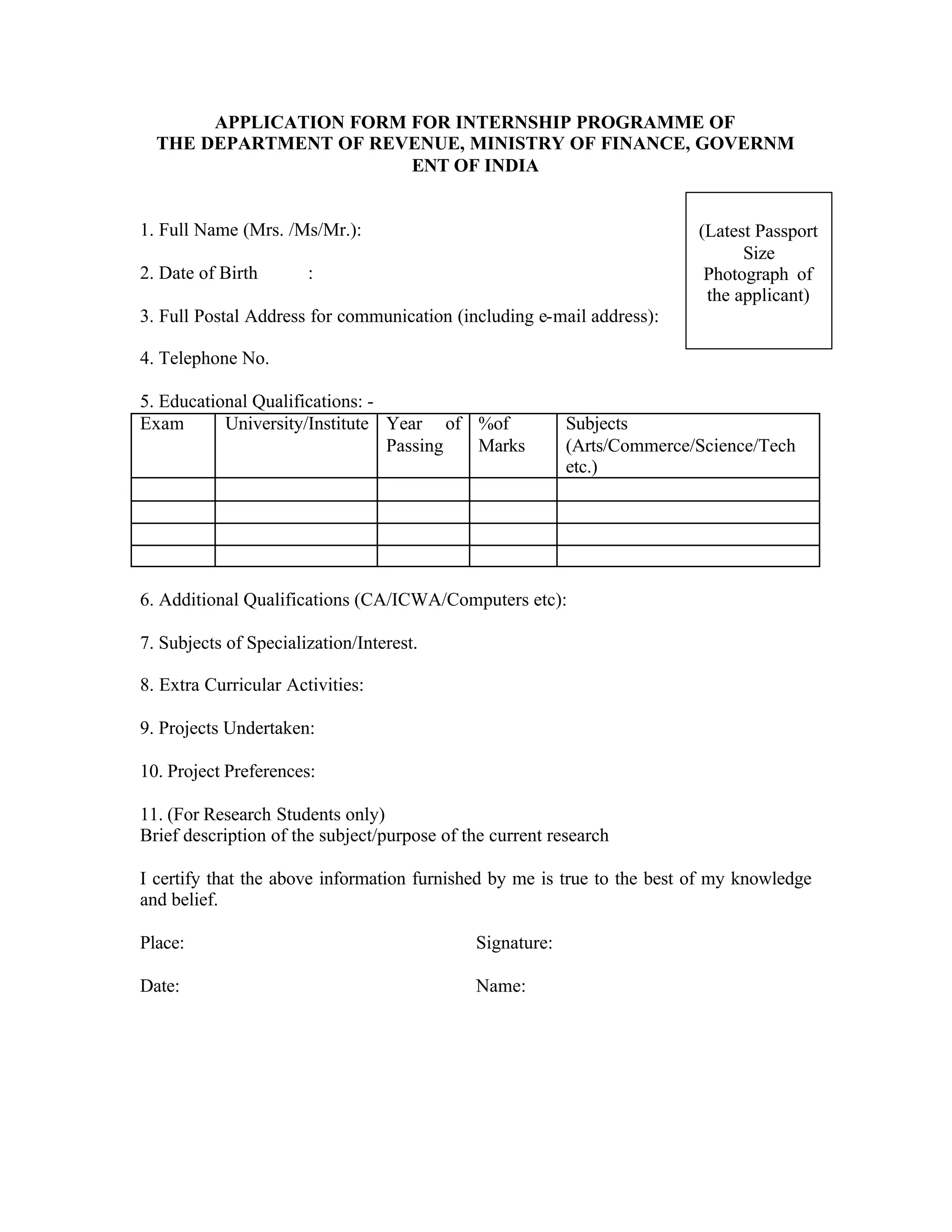 Internship programmes gst | PDF