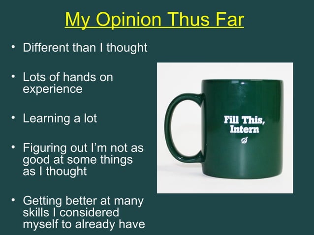 Internship Progress Report Presentation | PPT | Resume Writing and ...