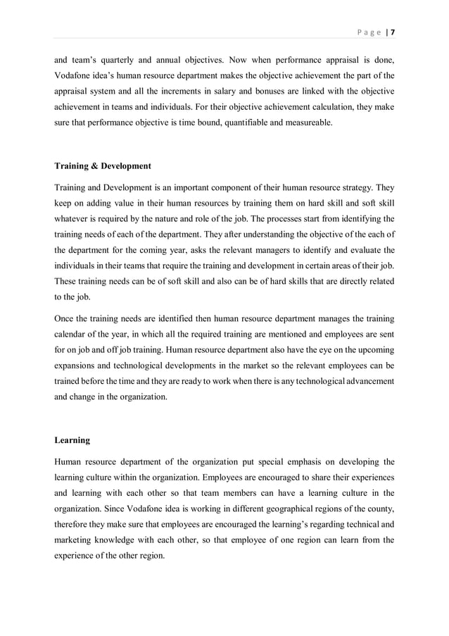 Internship project - SHRM | PDF