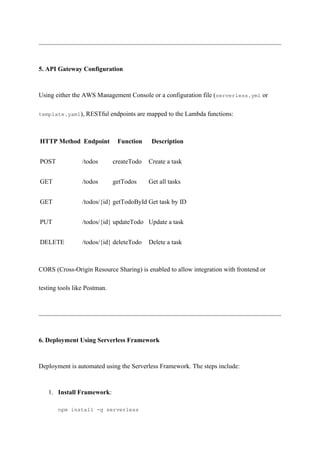 SERVERLESS PERSONAL TO-DO LIST APPLICATION | PDF