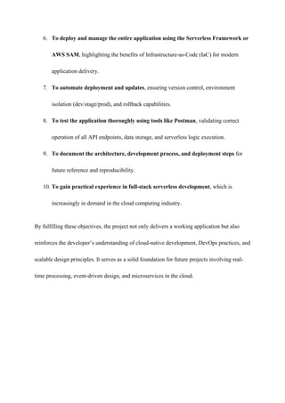 SERVERLESS PERSONAL TO-DO LIST APPLICATION | PDF