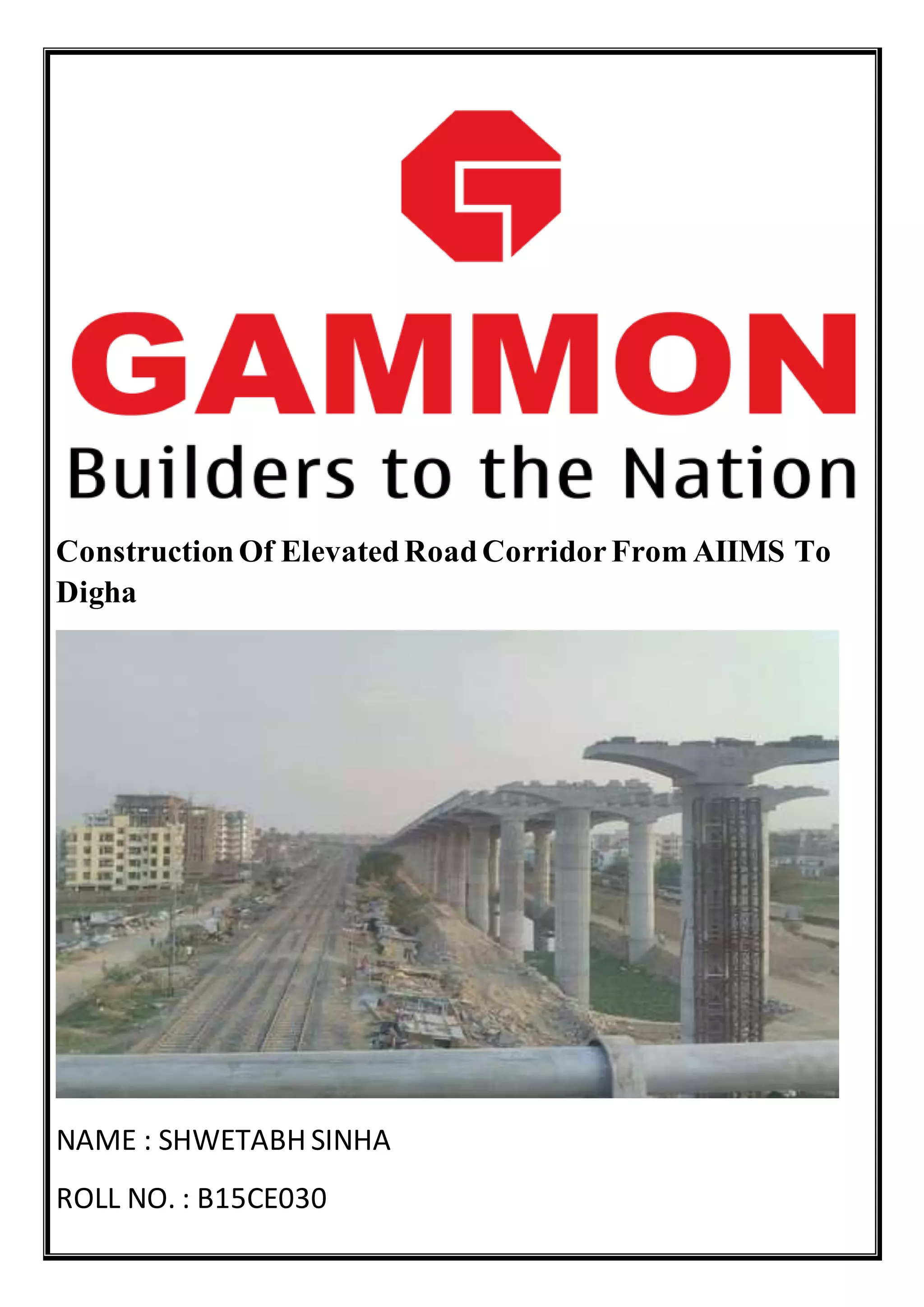 Internship project Report Gammon India pvt. ltd. | PDF