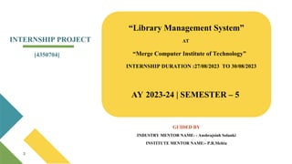 Internship Project [4350704] Presentation.ppt