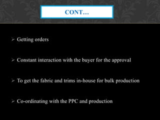 Mapping the process flowchart and documentation in an export house | PPTX