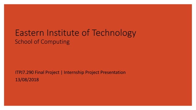 Internship project presentation | PPTX | Resume Writing and Advice ...