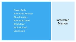 Internship project presentation | PPTX