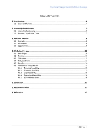 Internship project proposal report | DOCX