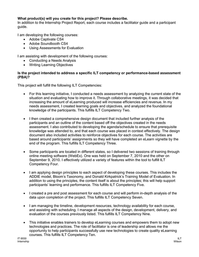 Internship Project Proposal | PDF