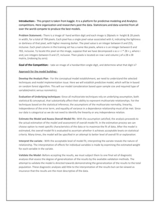 Internship project report,Predictive Modelling | PDF