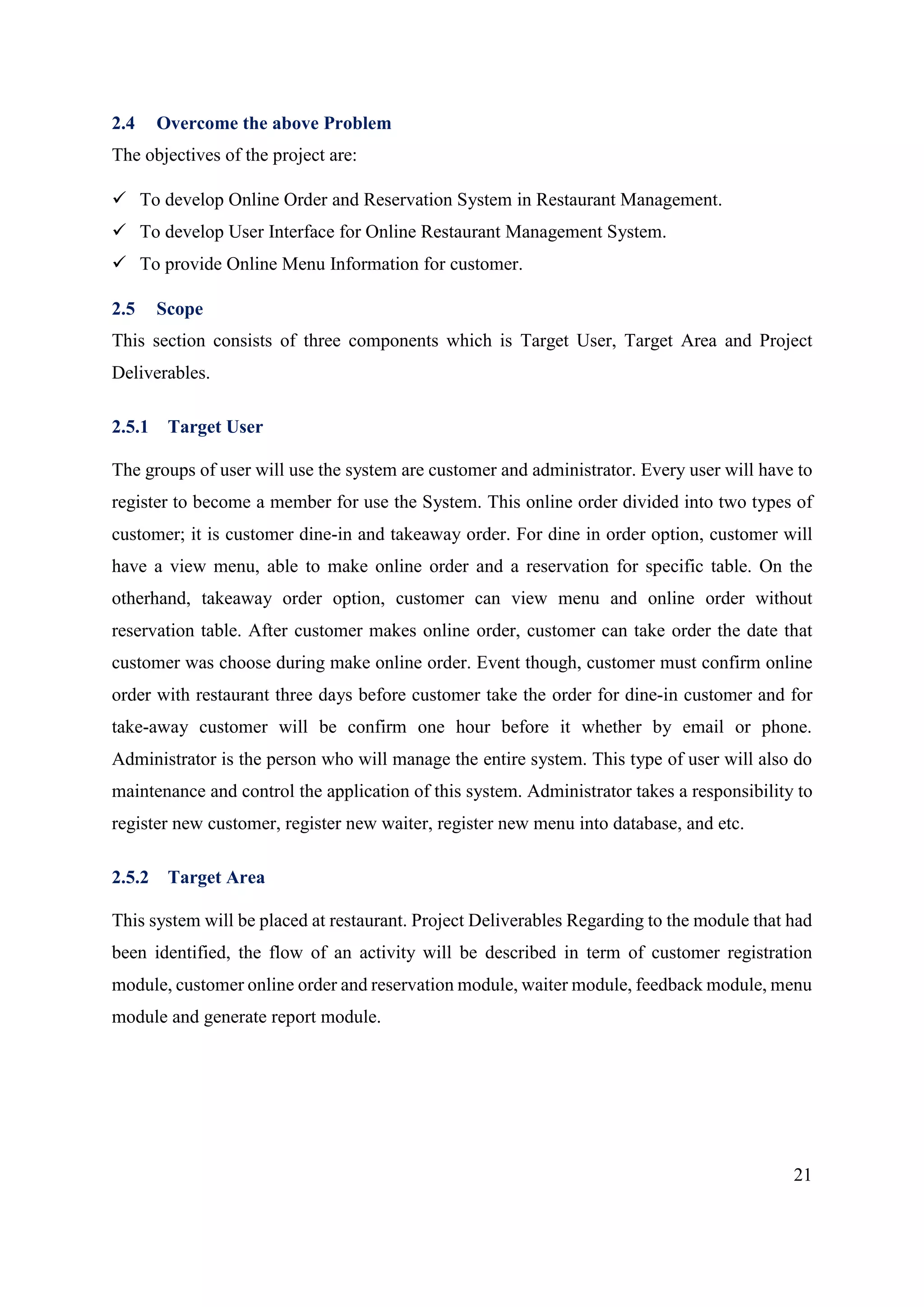 Online Restaurant Management System | PDF | Food Industry | Industries