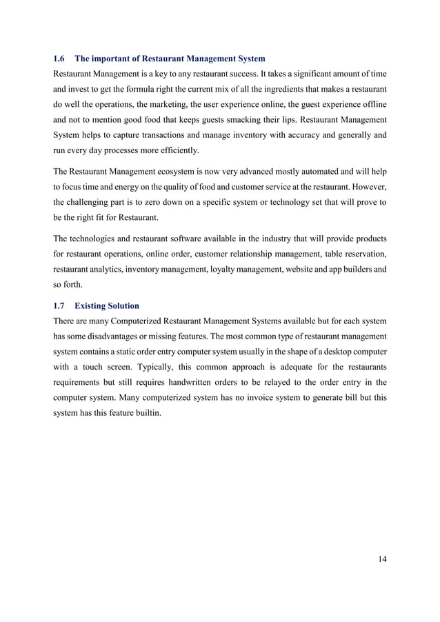 Online Restaurant Management System | PDF | Food Industry | Industries