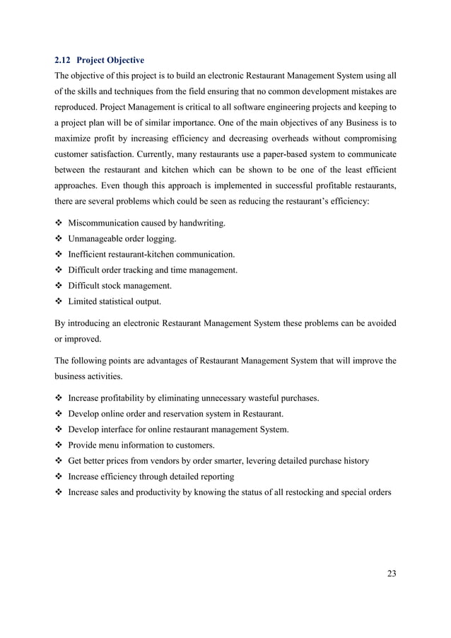 Online Restaurant Management System | PDF | Food Industry | Industries