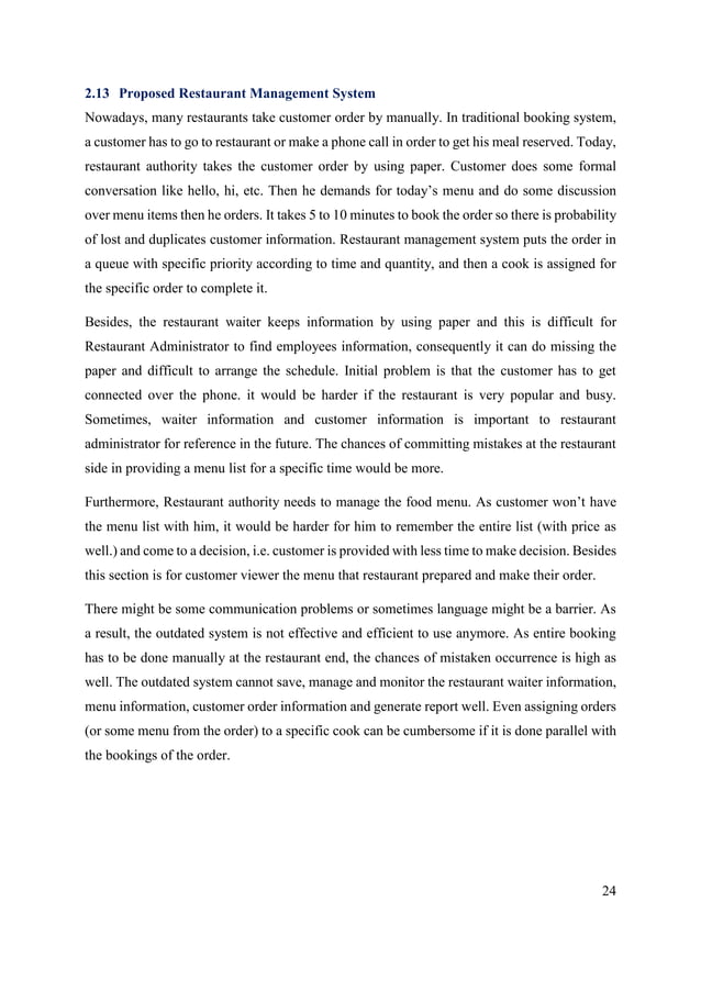 Online Restaurant Management System | PDF | Food Industry | Industries