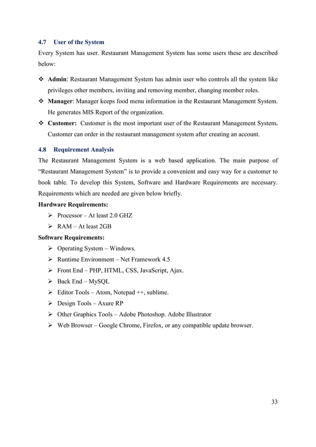 Online Restaurant Management System | PDF | Food Industry | Industries