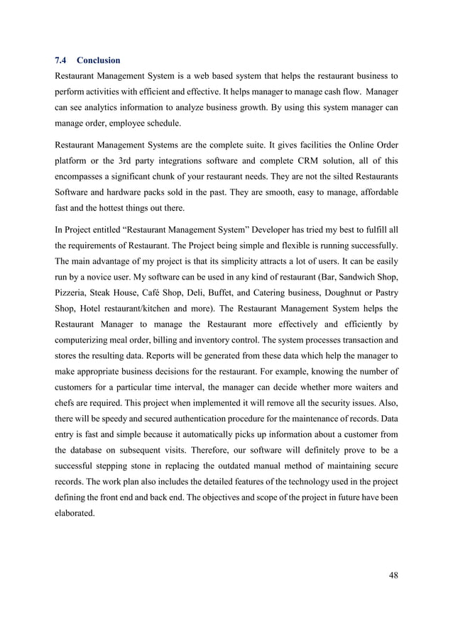 Online Restaurant Management System | PDF | Food Industry | Industries